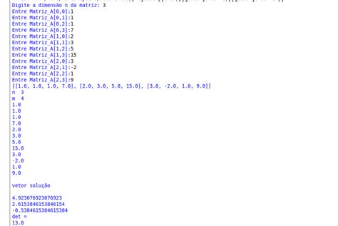 Rotina Algoritmo Gaussjordan Python