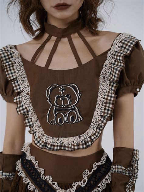 Puff Sleeve Short Top ＆ Arm Warmer Wsw无身物 Short Tops Arm Warmers