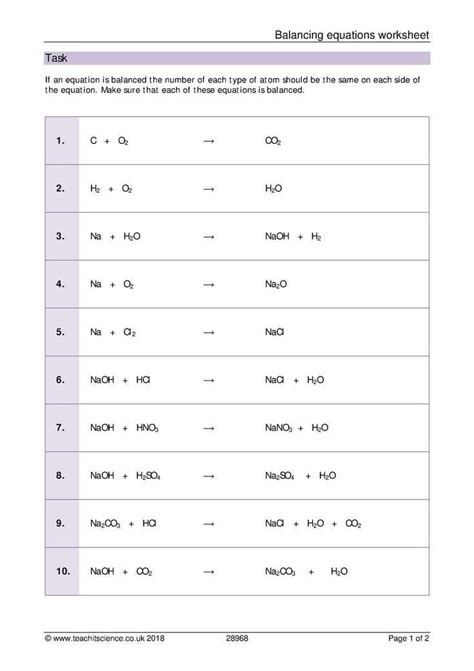 How To Solve Balancing Equations Questions Step By Step Answers