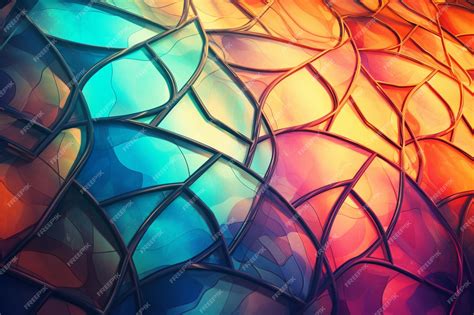 Premium Photo A Stained Glass Window Grainy Gradient With Vibran 00177 02