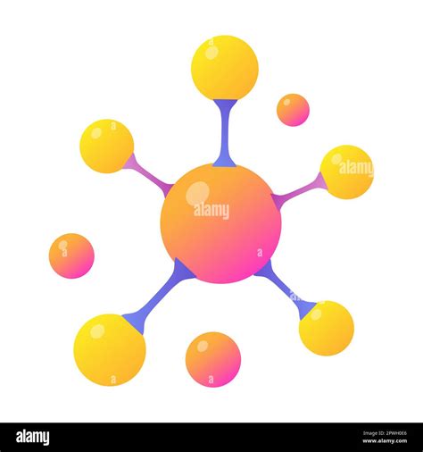 Molecular Vector Illustration Shape Or Model Of Connected Molecules For Scientific Research