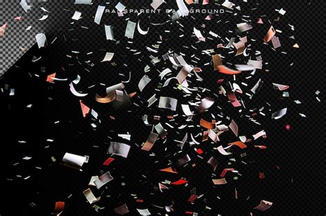 Premium PSD Confetti Explosion On Transparent Background