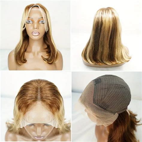 180 밀도 인간의 머리 밥 가발 134 레이스 프런트 가발 Pre 뽑은 Temu Korea