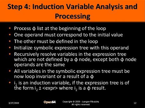 Open 64 Loop Induction Variable Canonicalization Outline Motivation