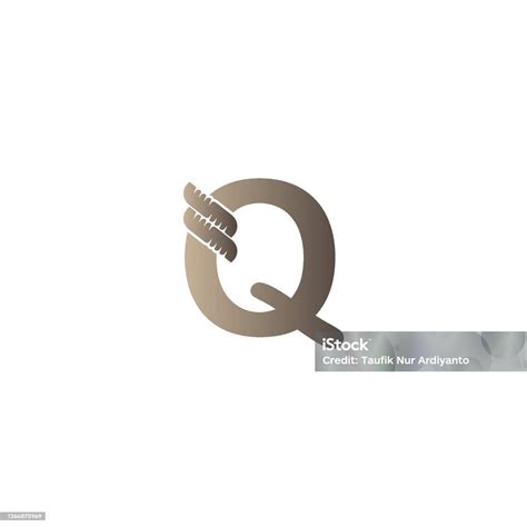 레터 Q 는 로프 아이콘 로고 디자인 일러스트레이션으로 감쌌습니다 대문자에 대한 스톡 벡터 아트 및 기타 이미지 대문자