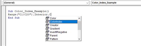 Vba Color Index In Microsoft Excel Tpoint Tech