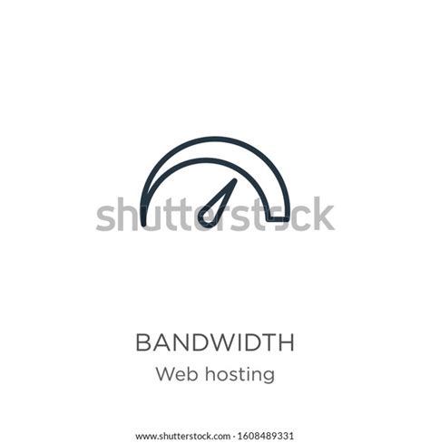 Bandwidth Icon Thin Linear Bandwidth Outline Stock Vector Royalty Free 1608489331 Shutterstock