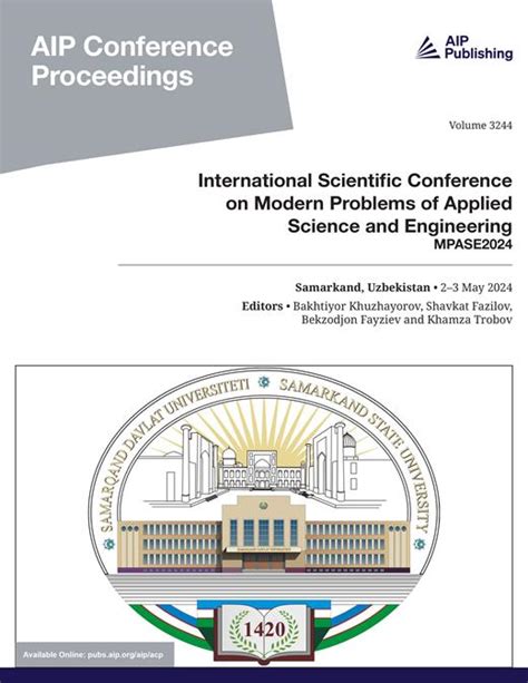 Volume 3244 Issue 1 Aip Conference Proceedings Aip Publishing