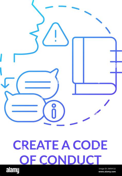 Create Code Of Conduct Blue Gradient Concept Icon Stock Vector Image And Art Alamy