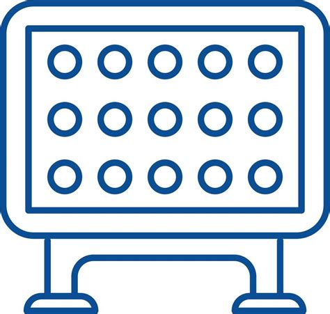 Connect Four Board Game Icon In Thin Line Art 24325625 Vector Art At