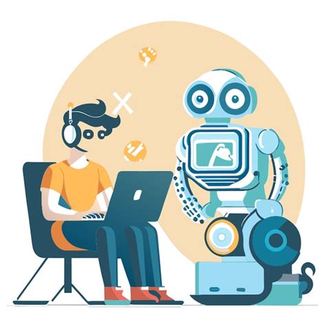 premium vector ai chat bot vector illustration