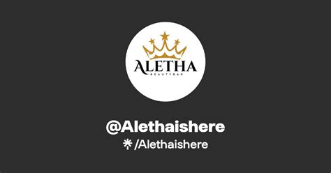 Alethaishere Instagram Tiktok Linktree