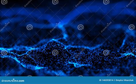 Wave Of Particles Abstract Particle Data Visualization Abstract Digital Background 4k