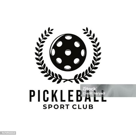 피클 볼 스포츠 그래픽 템플릿입니다 피클볼 클럽 게임 토너먼트 벡터 일러스트 레이 션입니다 피클볼에 대한 스톡 벡터 아트 및 기타 이미지 Istock