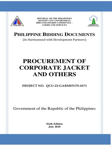 Fillable Online Procurement Of Corporate Jacket And Others Fax Email