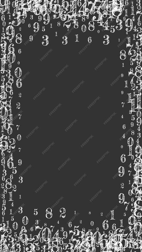 Premium Vector Flying Digits And Numbers School Math Notebook