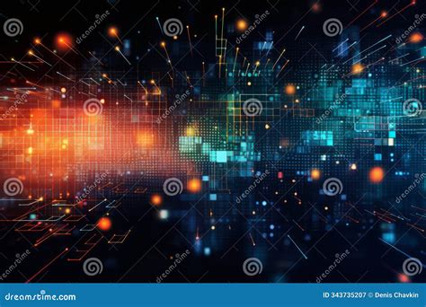 Abstract Dark Blue Background Network Connection Structure Grid Stock Image Image Of Code