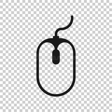 Computer Mouse Icon In Flat Style Cursor Vector Illustration On White Isolated Background Stock
