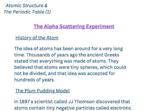 Gcse Aqa Chemistry The Alpha Scattering Experiment Teaching Resources