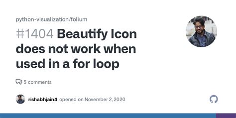 Beautify Icon Does Not Work When Used In A For Loop · Issue 1404