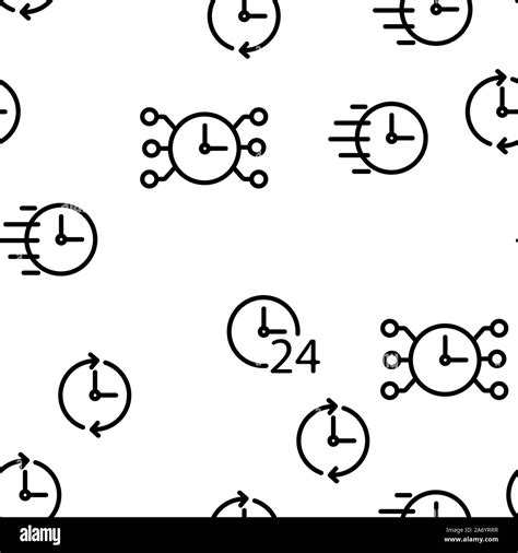 Time Clock Seamless Pattern Vector Stock Vector Image Art Alamy