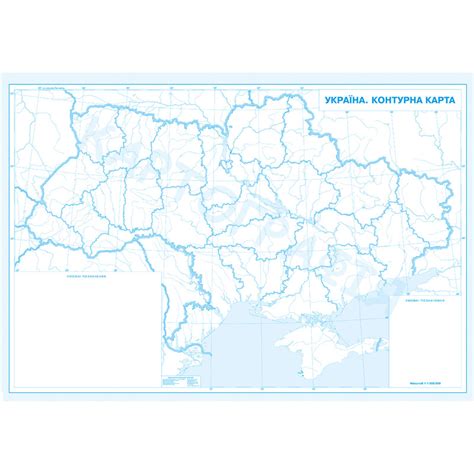 Україна Контурна карта на картоні м б 1 1 500 000