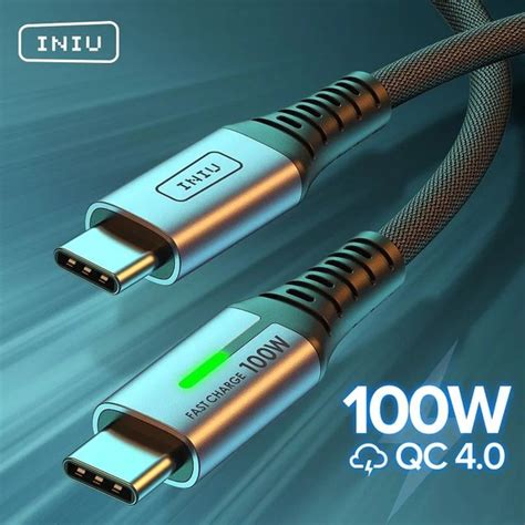 Кабель Usb Type C Usb Type C Iniu Кабель для быстрой зарядки Type C Type C 100w купить по
