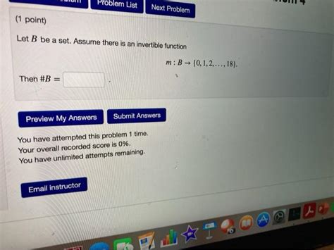 Solved Blem List Next Problem Point Let B Be A Set Chegg Com
