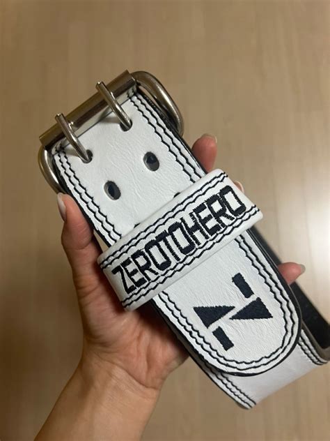 제로투히어로 프로 그립 헬스 리프팅 프리미엄 레더 벨트 화이트 S 후기 ️ 네이버 블로그