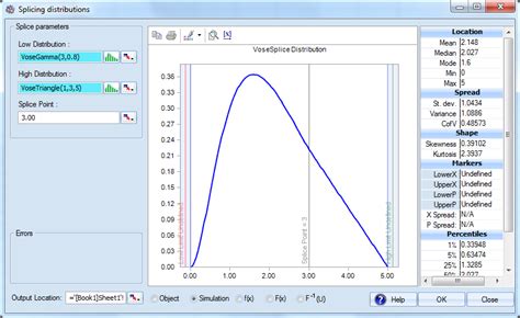 The Vantage Point Excel Modelrisk Splicing Distributions