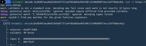 Bug Transaction Decode Issue · Issue 140 · Jon Beckerheimdall Rs