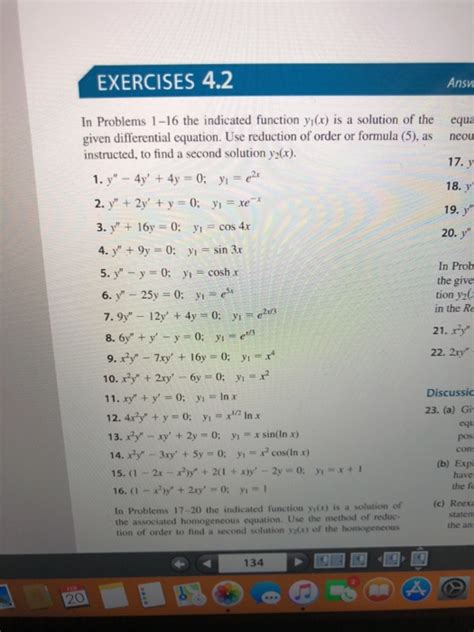 solved exercises 4 2 answ in problems 1 16 the indicated