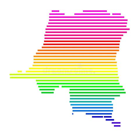 Abstract Map Of The Democratic Republic Of The Congo Stock Vector