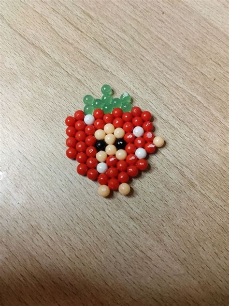 Клубничка котик из аквамозаики en 2024 | Hama beads, Manualidades, Hama