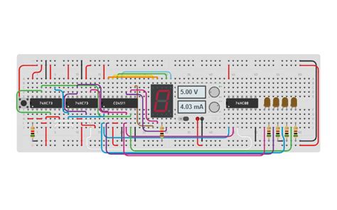 Circuit Design Flip Flop Jk Counter 4 Bits Tinkercad