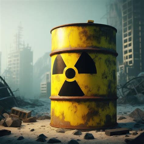 Premium Ai Image Radioactive Waste In Barrels Nuclear Waste Repository