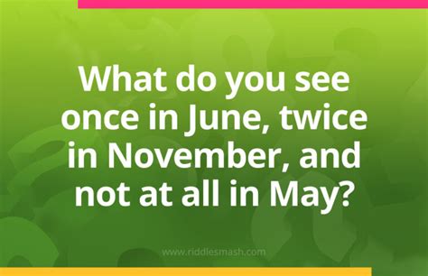 What Comes Once In A Minute Twice In A Moment Riddle