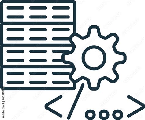 Backend Development Icon Monochrome Simple Sign From App Development