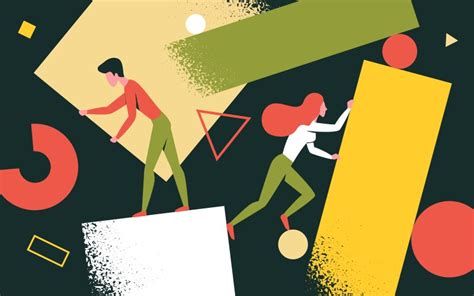 Abstract Background Blocks Lines Triangles Vector Image