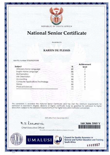 Matric Certificate Pdf