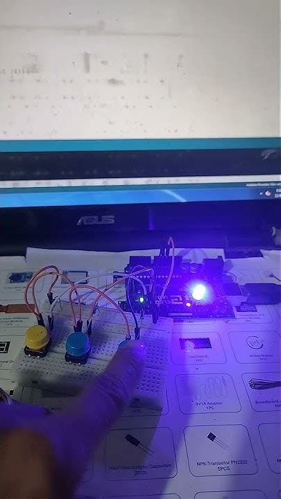test 3 button on off 1 led with arduino uno shorts arduino arduinoshorts youtube