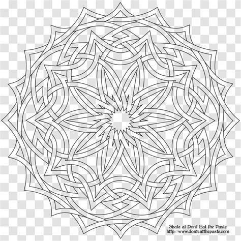 Sacred Geometry Overlapping Circles Grid Mandala Symbol Coloring Book Abstract Geometric