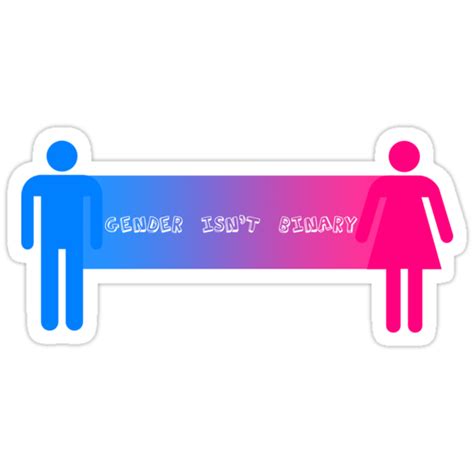 Gender Isn T Binary Gender Spectrum Graphic Stickers Stickers By Jack The Lion Redbubble