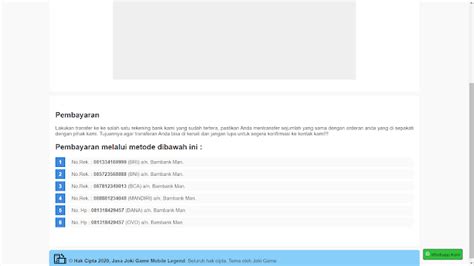 aplikasi web jasa joki game dengan php codein