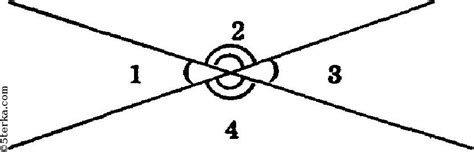 10 Один из углов образованных при пересечении двух прямых в 4 раза больше другого Найдите