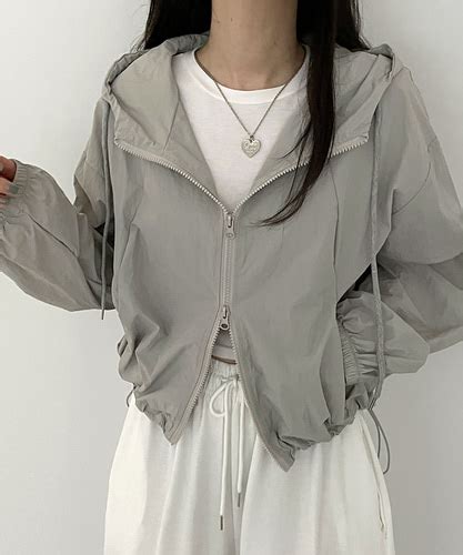 힙핑 💖2way가벼운아우터💖 포닝 바스락 나일론 가을 간절기 봄 바람막이 후드 숏 크롭 스트링 루즈핏 투웨이 집업 자켓 점퍼 꾸안꾸 아노락 트레이닝 츄리닝 아우터 잠바