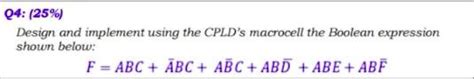 solved 04 25 design and implement using the cpld s
