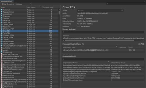 Import Activity window Unity 手册