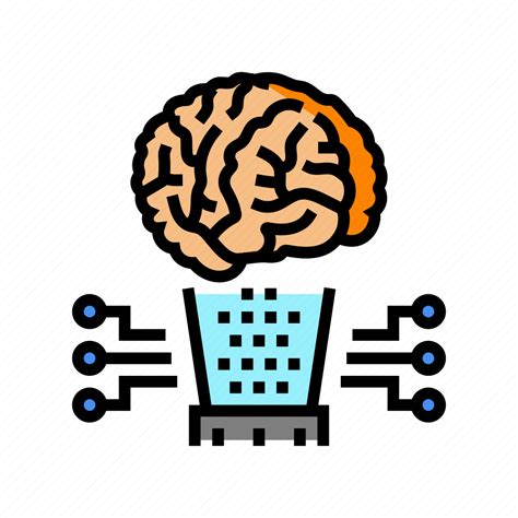Human Brain Simulation Future Technology Techology Icon Download