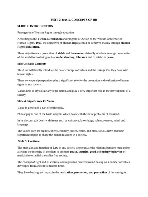 Unit 2 Basic Concepts Of Hr Pdf Morality Justice